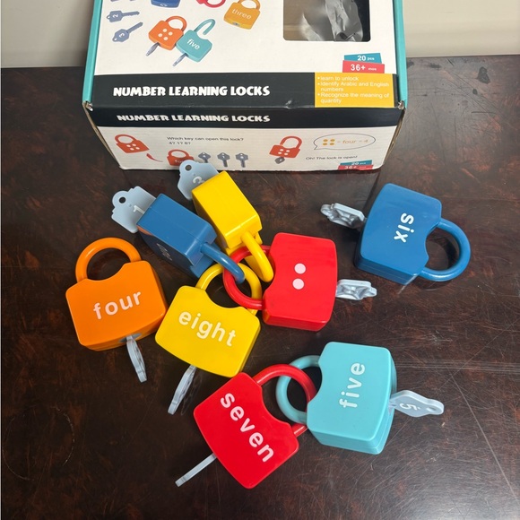 Toys | Number Learning Locks With Keys Numbers 18 | Poshmark